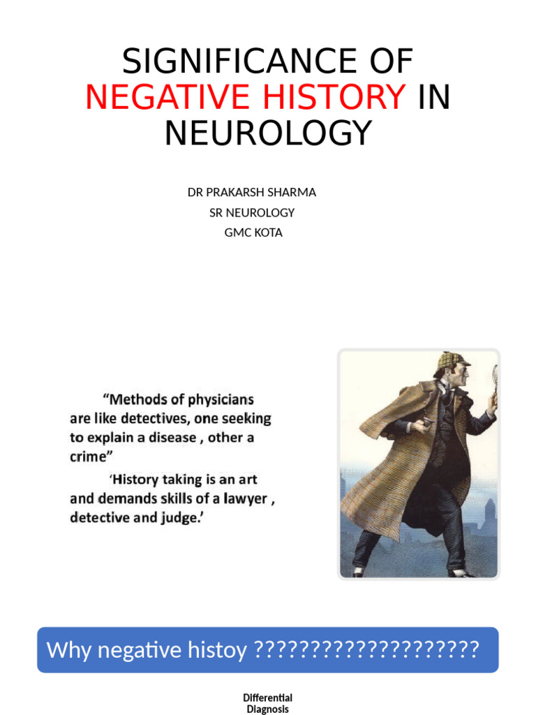 Significance of Negative History in Neurology | PDF | Headache | Dementia