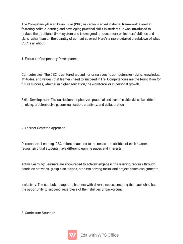 CBC The Competency--WPS Office | PDF | Educational Assessment | Learning
