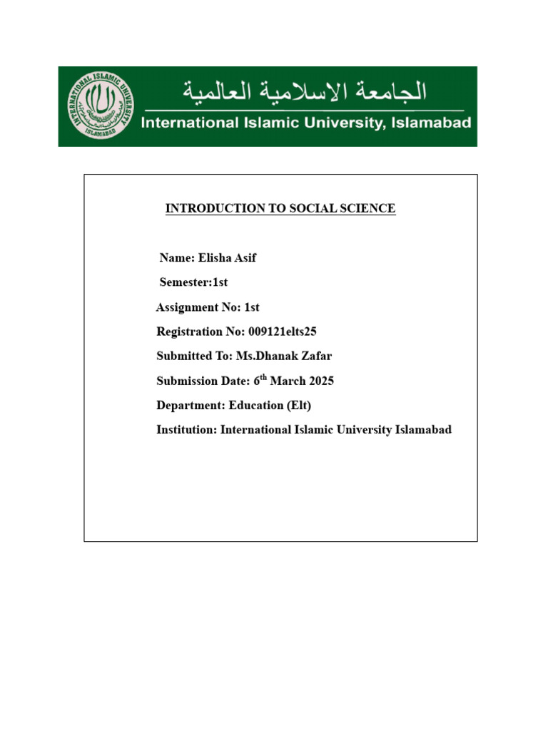 Introduction To Social Science 1st Assignment. Elt | PDF | Pastoralism ...