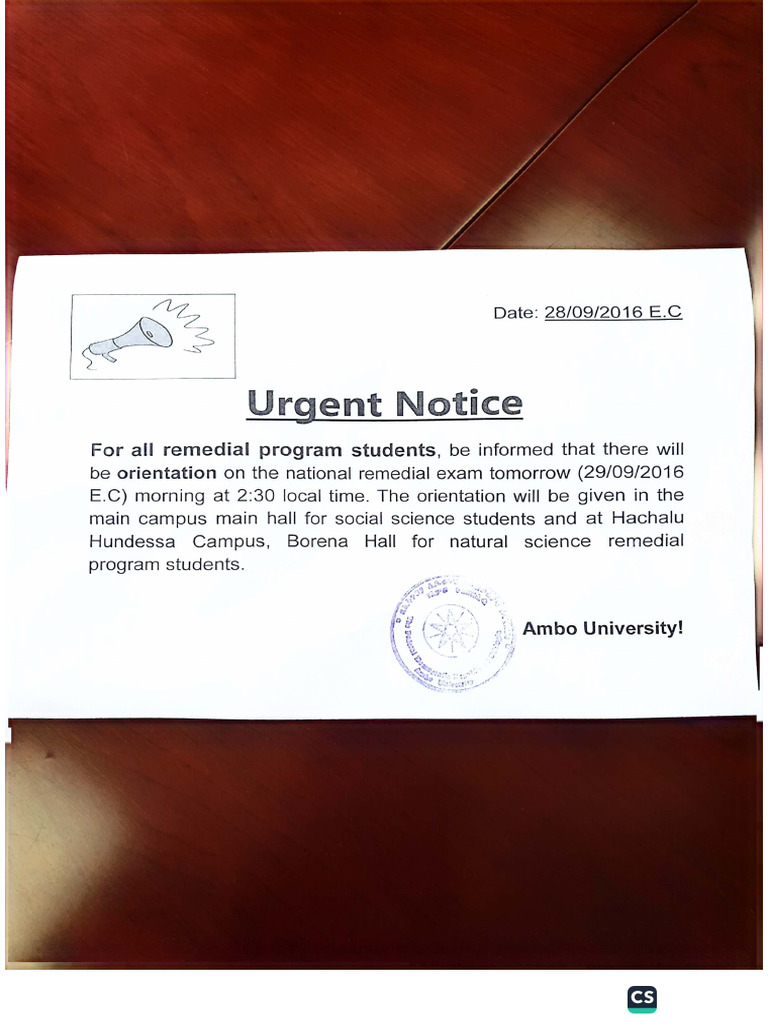 Urgent Notice - Remedial Program 2023-2024 | PDF