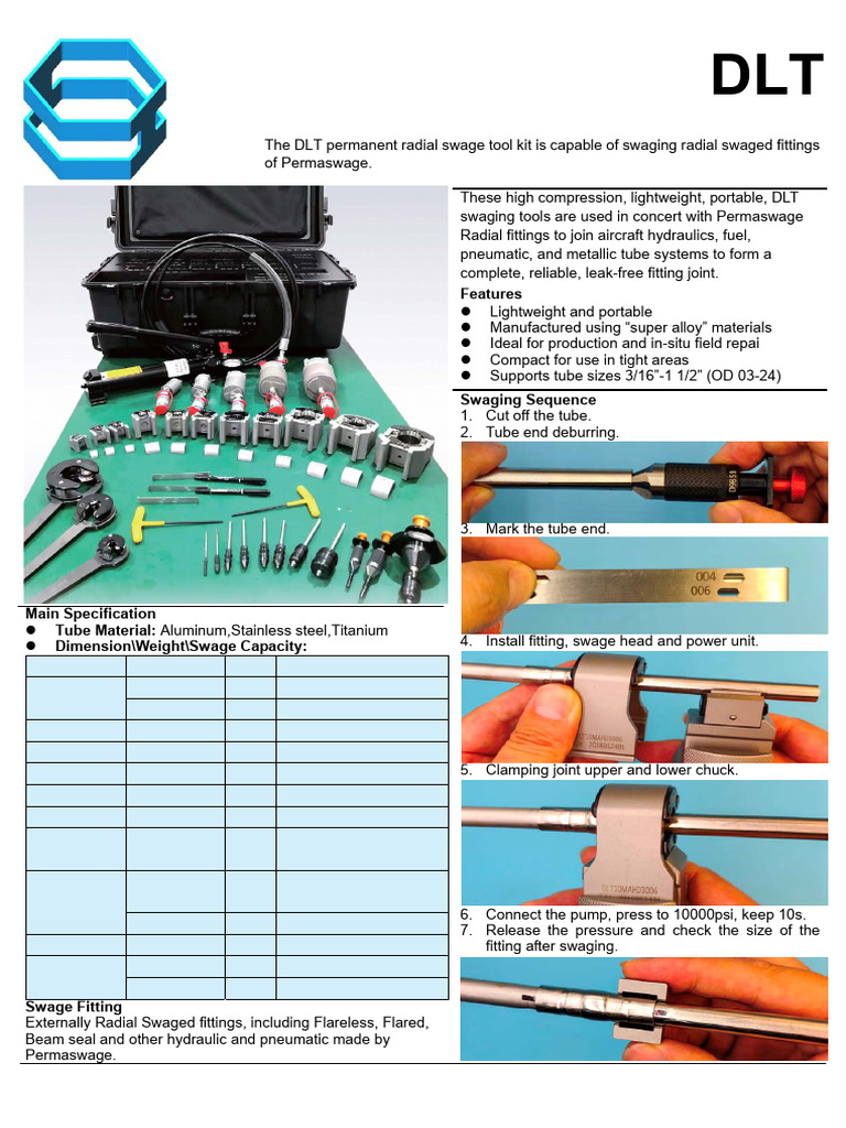 DLT Permanent Radial Swage Tool Kit | PDF | Mechanical Engineering ...