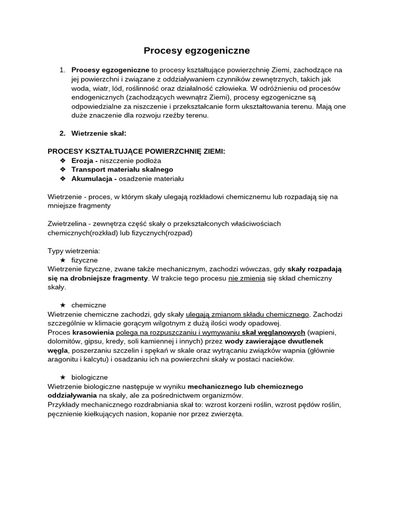 Typy wietrzenia, Działalność rzeźbotwórcza rzek - Geografia | PDF