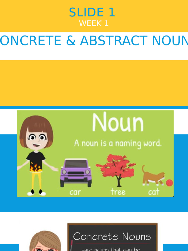 Concrete and Abstract Nouns Activities | PDF