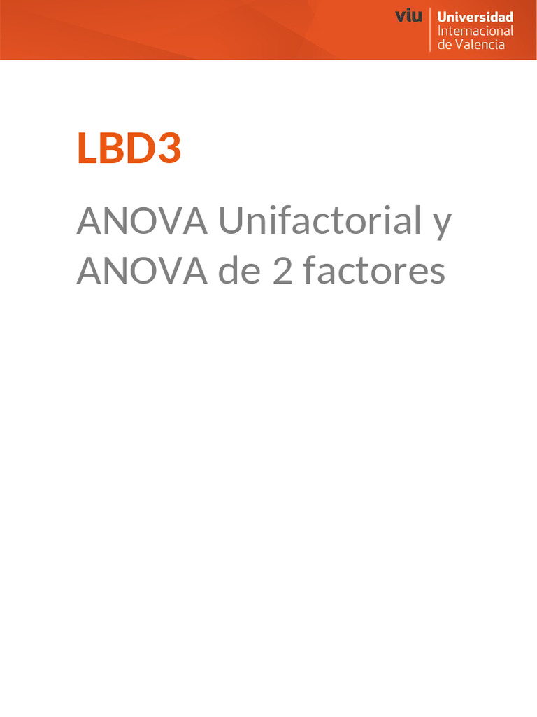 ANOVA Unifactorial y Bifactorial: Guía Práctica | PDF | Análisis de variación | Tamaño del efecto