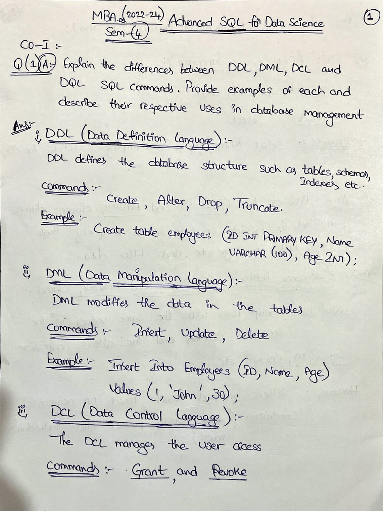 22924080067 Advanced SQL for Data Science Home Assignment All 4 COs | PDF | Software Design ...
