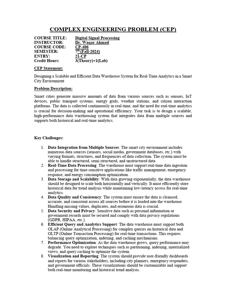 CEP DWM LAB FALL 2024 - CEP Assigned | PDF | Data Warehouse | Analytics