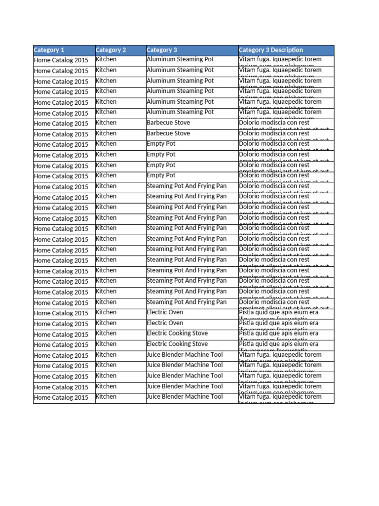 Catalog Template - Datasource | PDF | Kitchen | Home