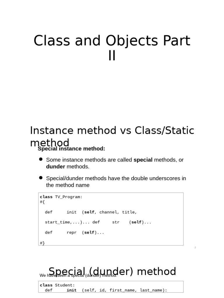 Object and Classespart2 | PDF | Method (Computer Programming ...