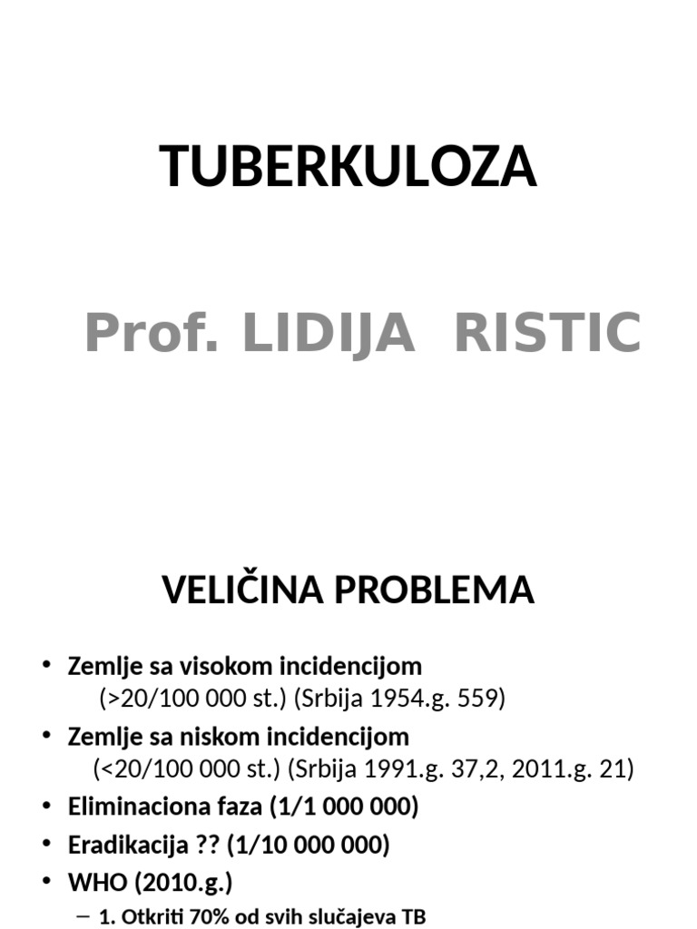 Tuberkuloza Pluca | PDF