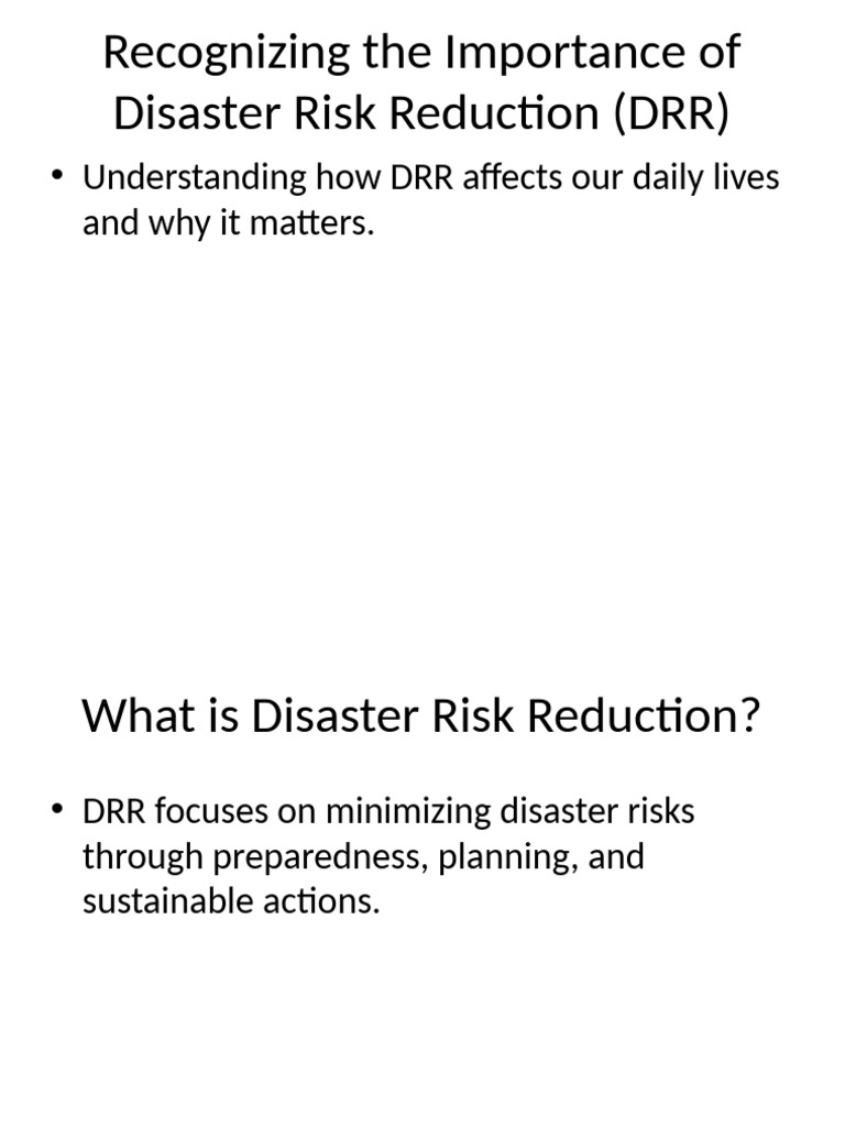 Importance of DRR (1) | PDF