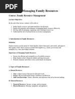 CSEC Family and Resource Management | PDF | Family | Credit