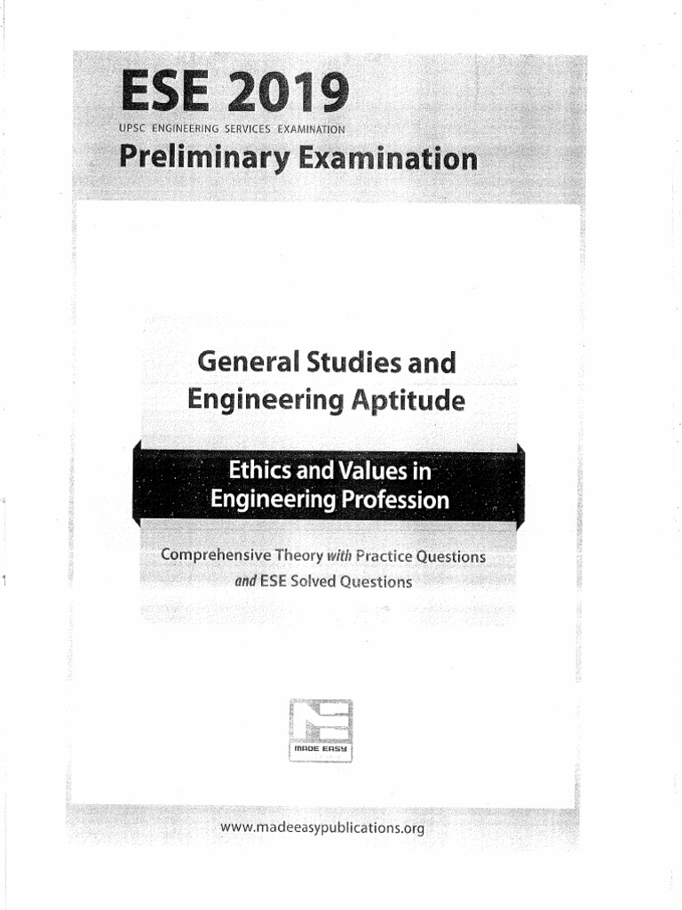 Made Easy Ese Gs-Ethics and Values | PDF