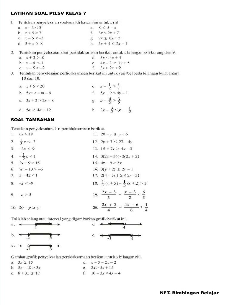 PDF Latihan Soal PTLSV Kelas 7 - Compress | PDF