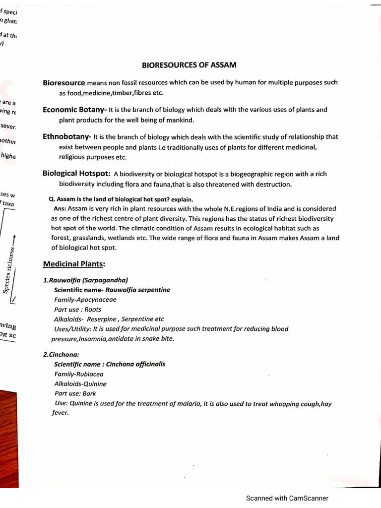 Bio Resources (Botany) | PDF