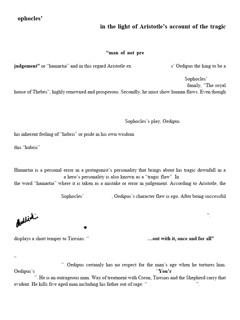 Oedipus as a tragic hero | PDF | Oedipus