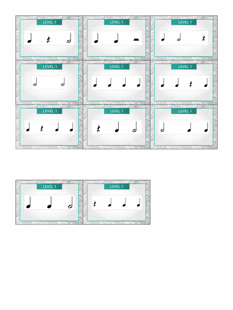 Rhythm Cards Level 1-4 PDF | PDF