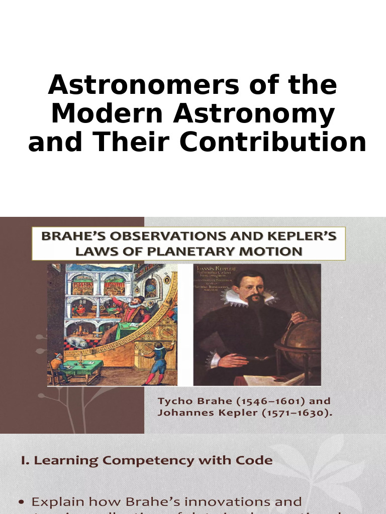 Astronomers of The Modern Astronomy and Their Contribution | PDF