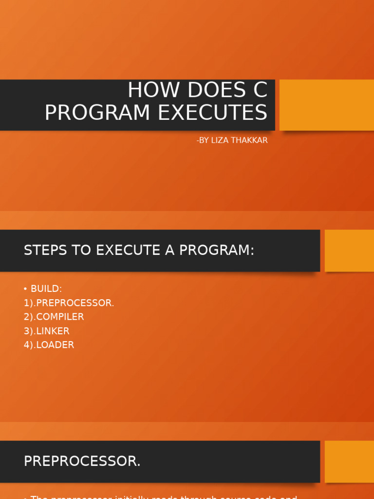 How Does C Program Executes | PDF