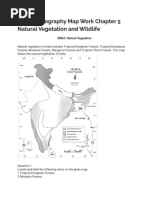 Map Work of Geography Chapter 5 - Natural Vegetation and Wildlife | PDF