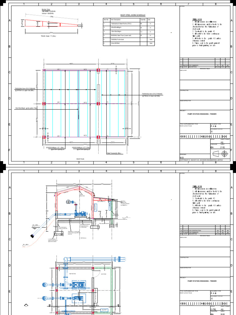 ILLOVO Pump HOUSE Tender Drawings | PDF | Civil Engineering ...