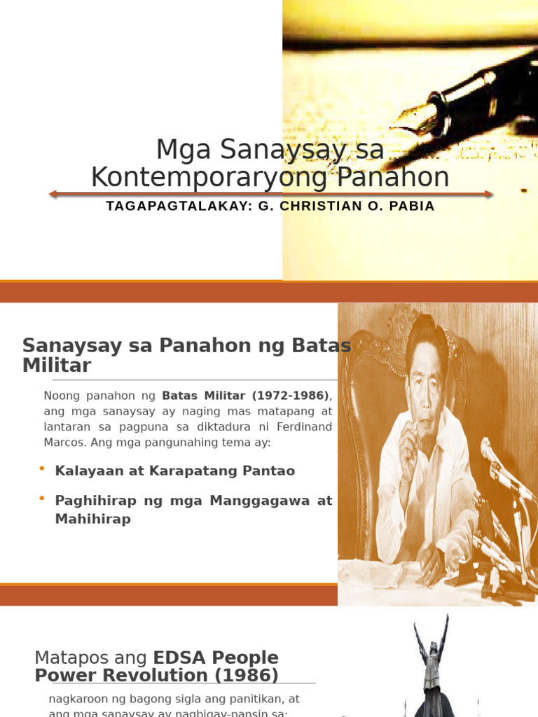 PABIA-Mga Sanaysay sa Kontemporaryong Panahon | PDF