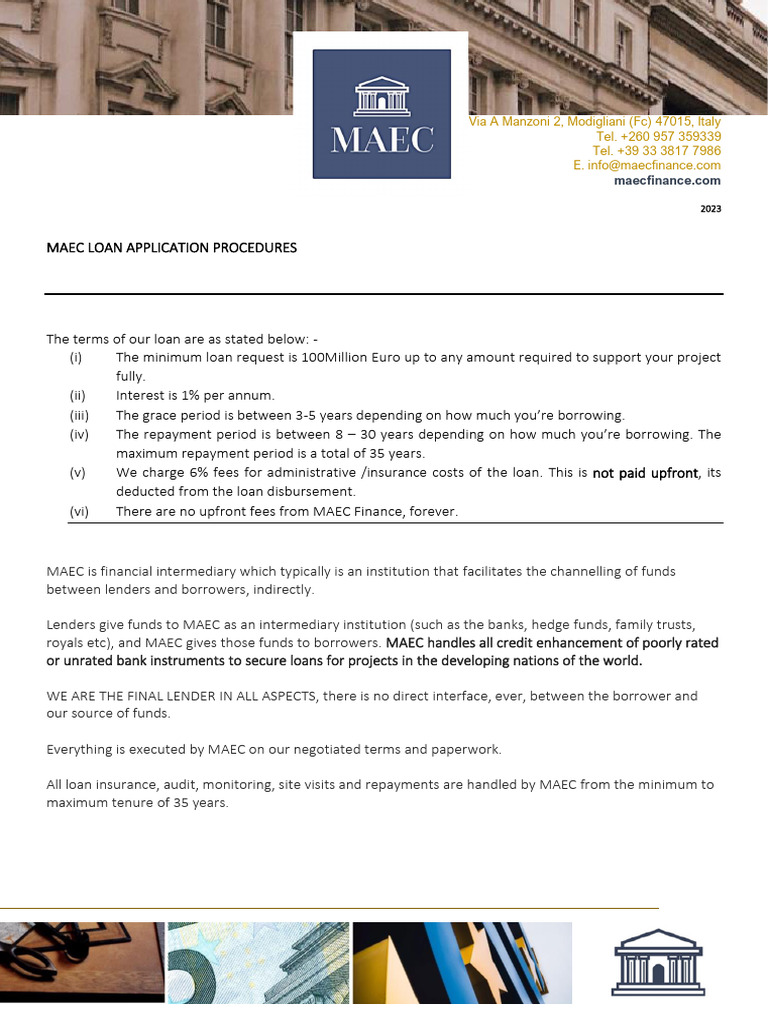 Maec Loan Process and Steps | PDF | Loans | Banks