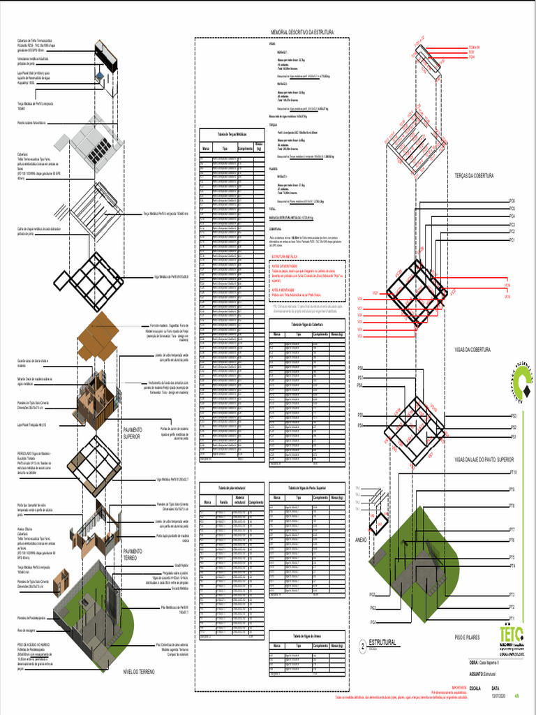 Projeto Exemplo - Estrutural - A1 | PDF | Engenharia Estrutural | Física Aplicada e Interdisciplinar