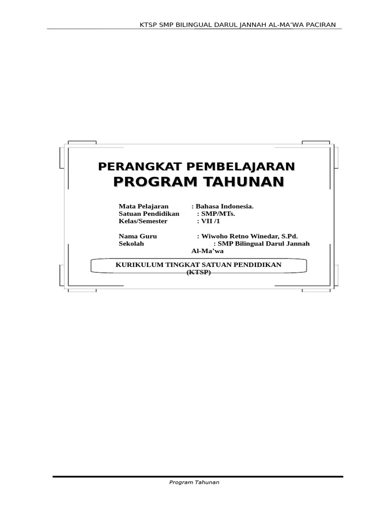 Prota SMP Bina | PDF