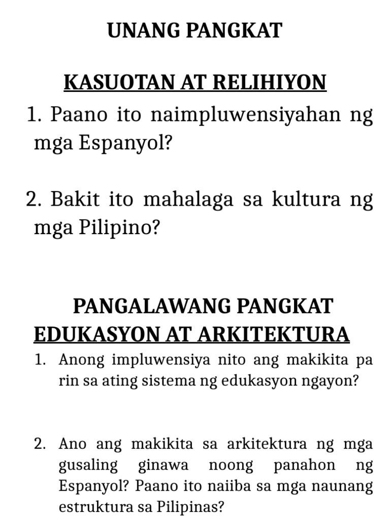 Unang Pangkat | PDF