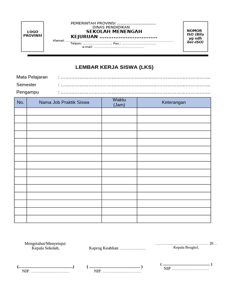 40 - Lembar Kerja Siswa (LKS) Ok | PDF