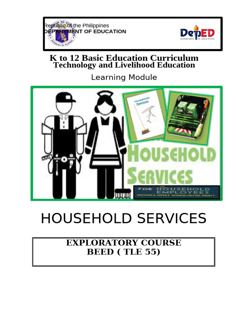 k to 12 Household Services Learning Module Copy | PDF | Occupational Safety And Health ...