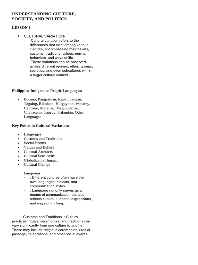 Understanding Culture | PDF