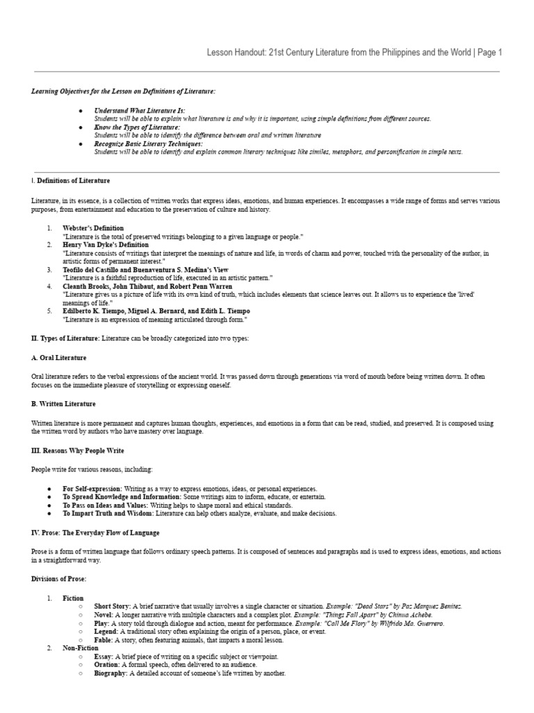 Handout#2 | PDF | Poetry | Writing