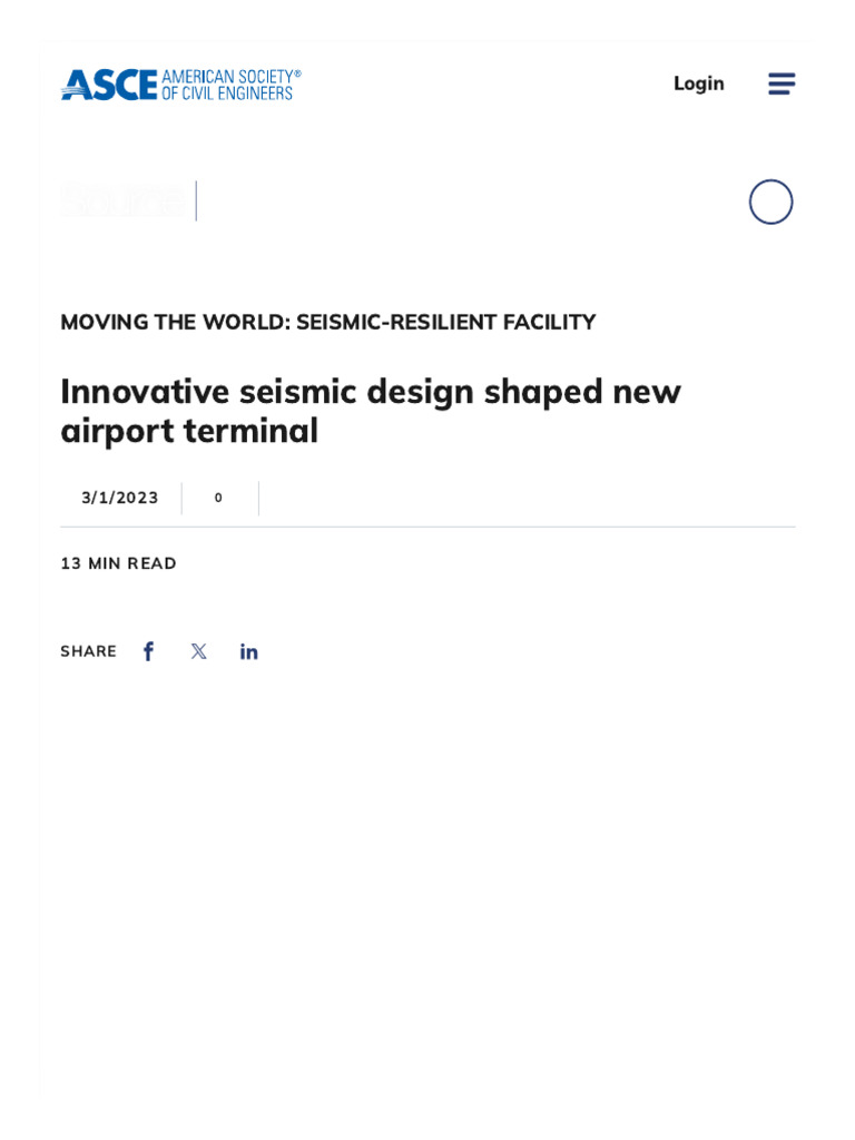 Innovative Seismic Design Shaped New Airport Terminal - ASCE | PDF ...