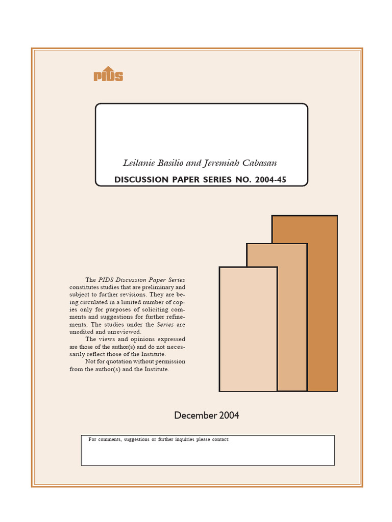 Pidsdps 0445 | PDF | Government Spending | Recession