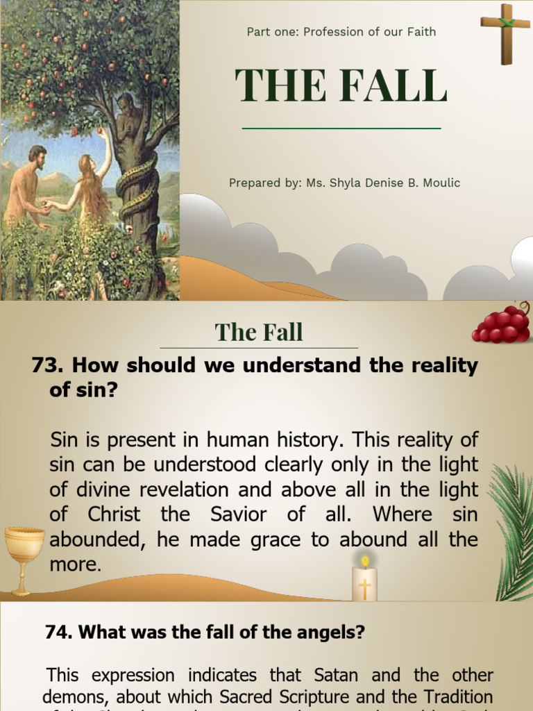 Catechetics 2. Lesson 2 The Fall | PDF | Original Sin | Theology