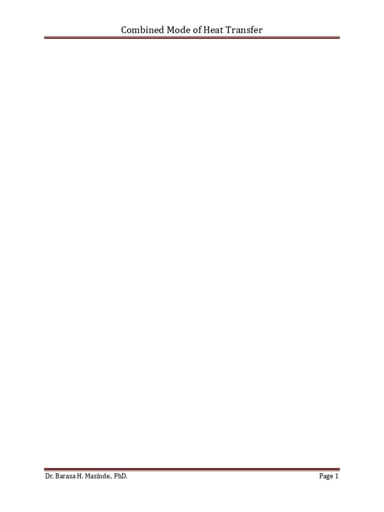 Combined Heat Transfer Modes Explained | PDF | Heat Transfer | Heat ...