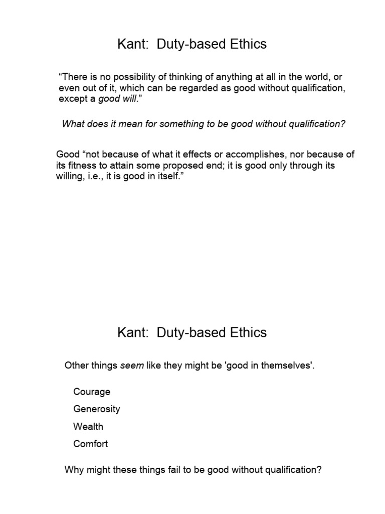Kantian Ethics | PDF | Immanuel Kant | Reason