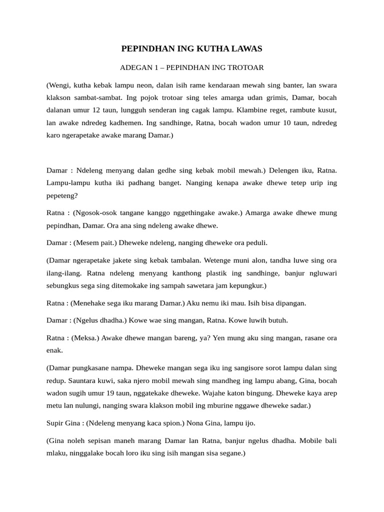 Teks Drama B. Jawa | PDF