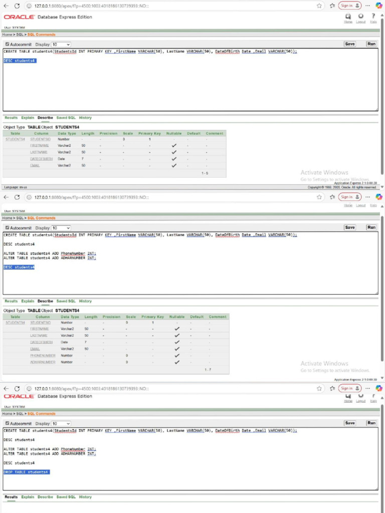23981a44l3 DBMS Assignment | PDF | Databases | Oracle Database