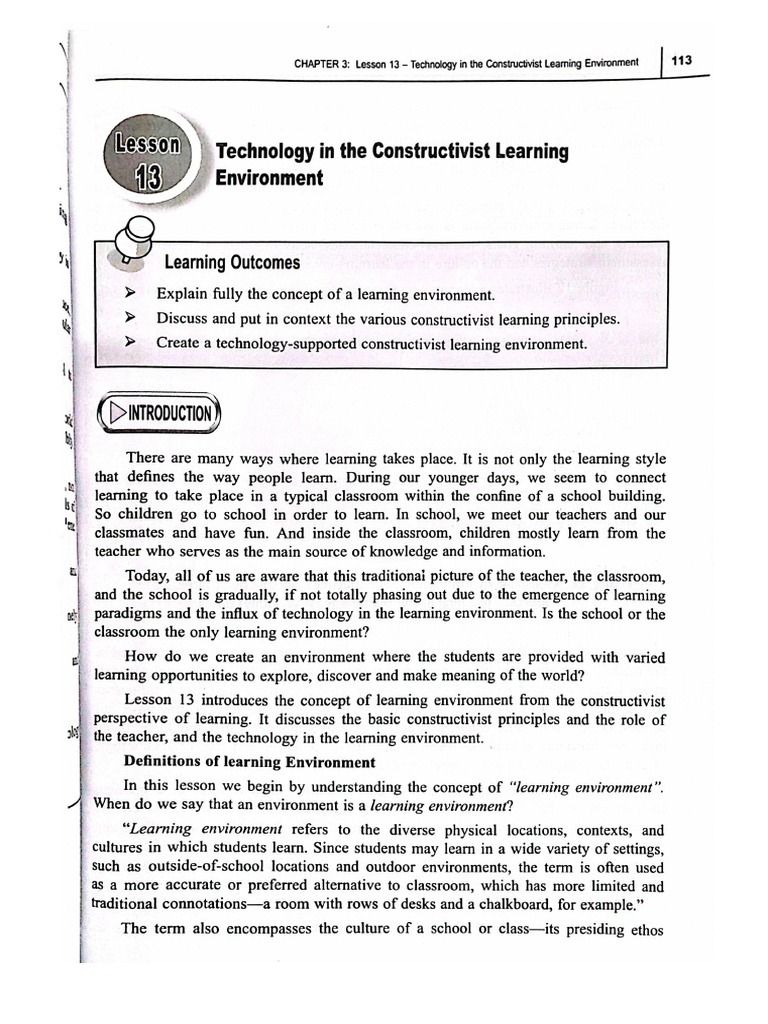 Technology in Constructivist Learning Environment | PDF