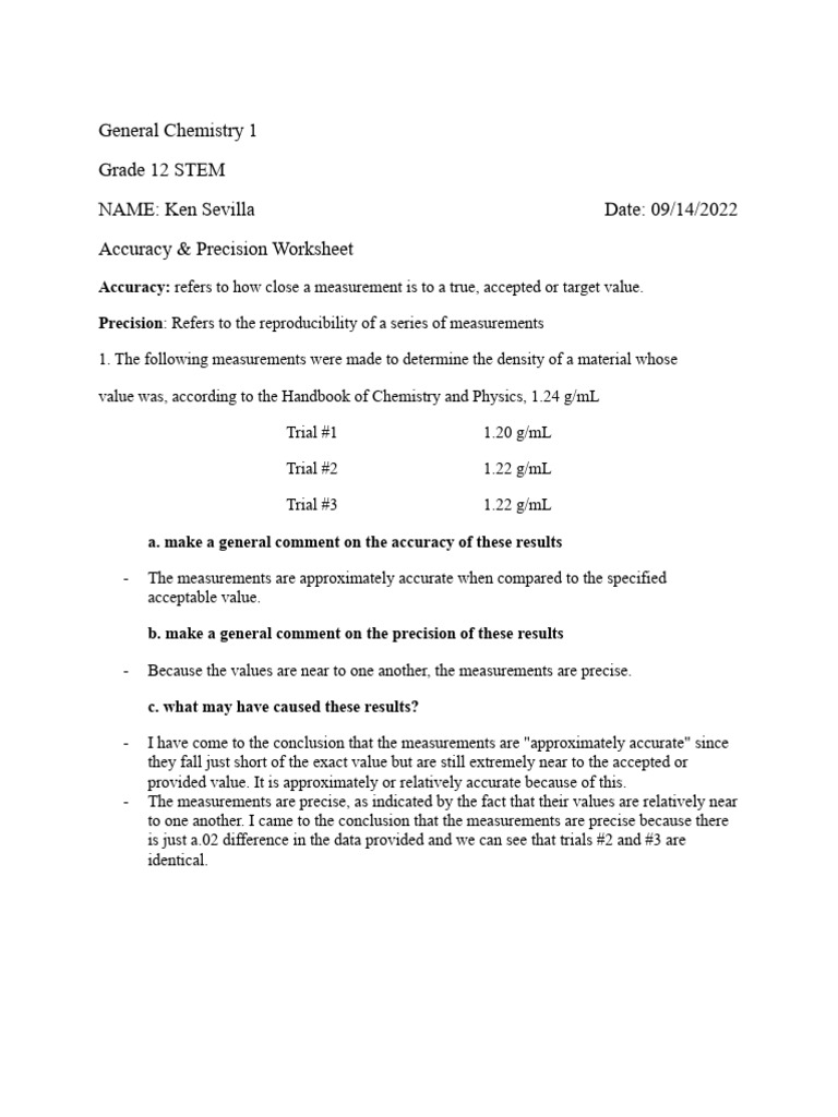 Untitled Document 3 | PDF | Accuracy And Precision | Measurement