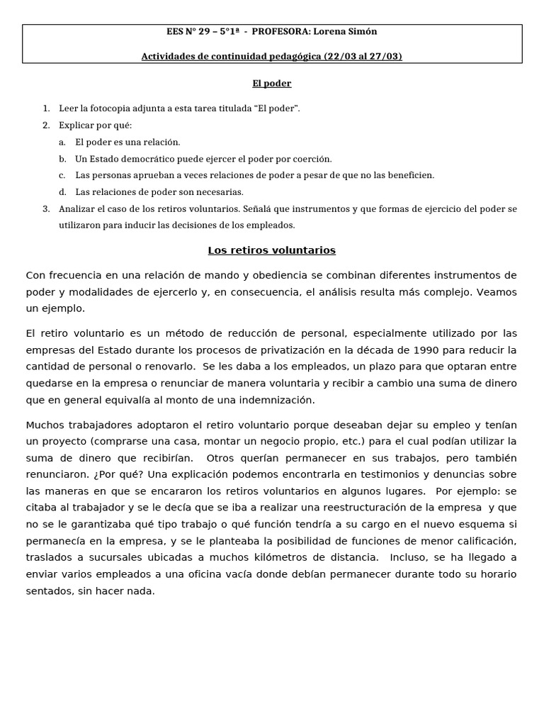 tp2 - El Poder | PDF