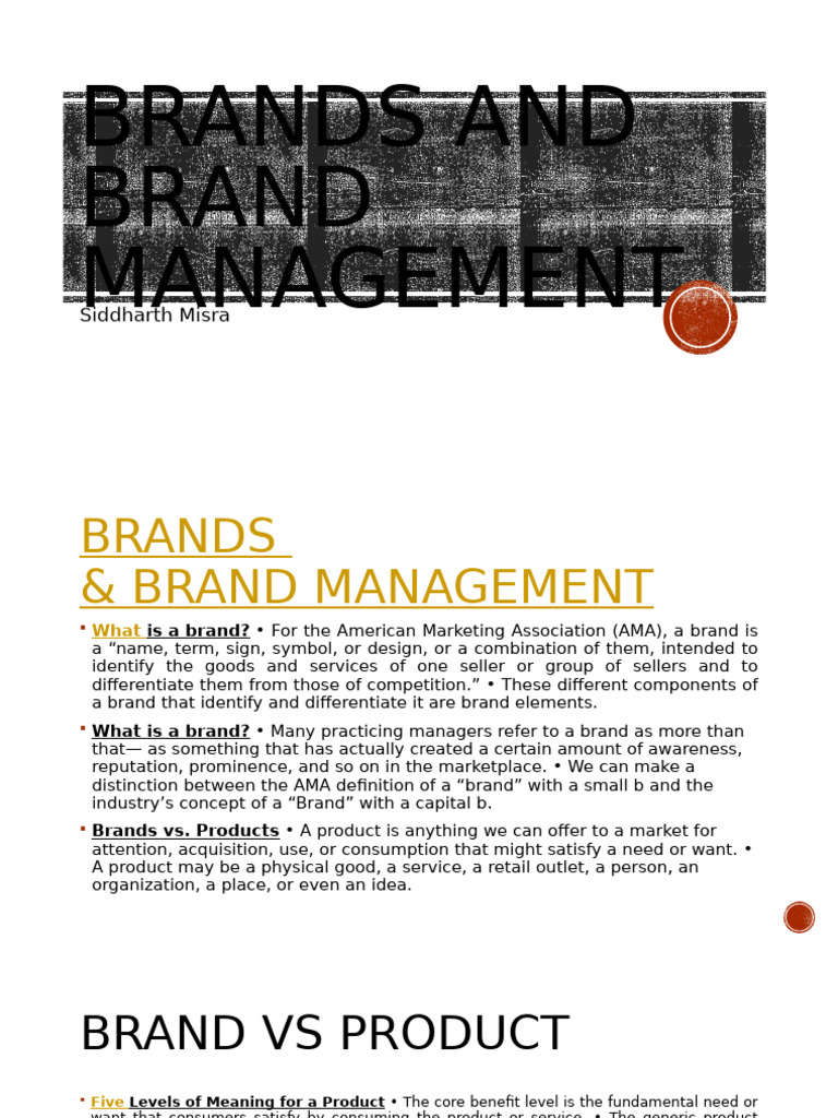 Brand and Brand Management | PDF | Brand | Product (Business)