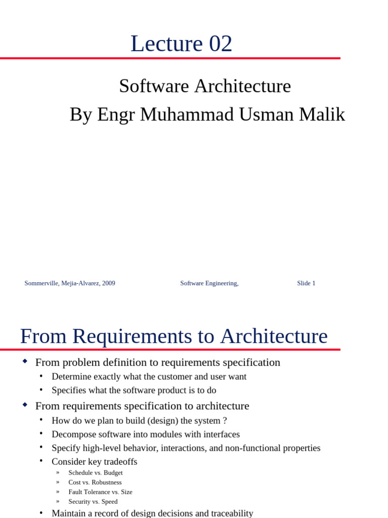 Lecture 02 Architecture Design | PDF | Class (Computer Programming) | Computing