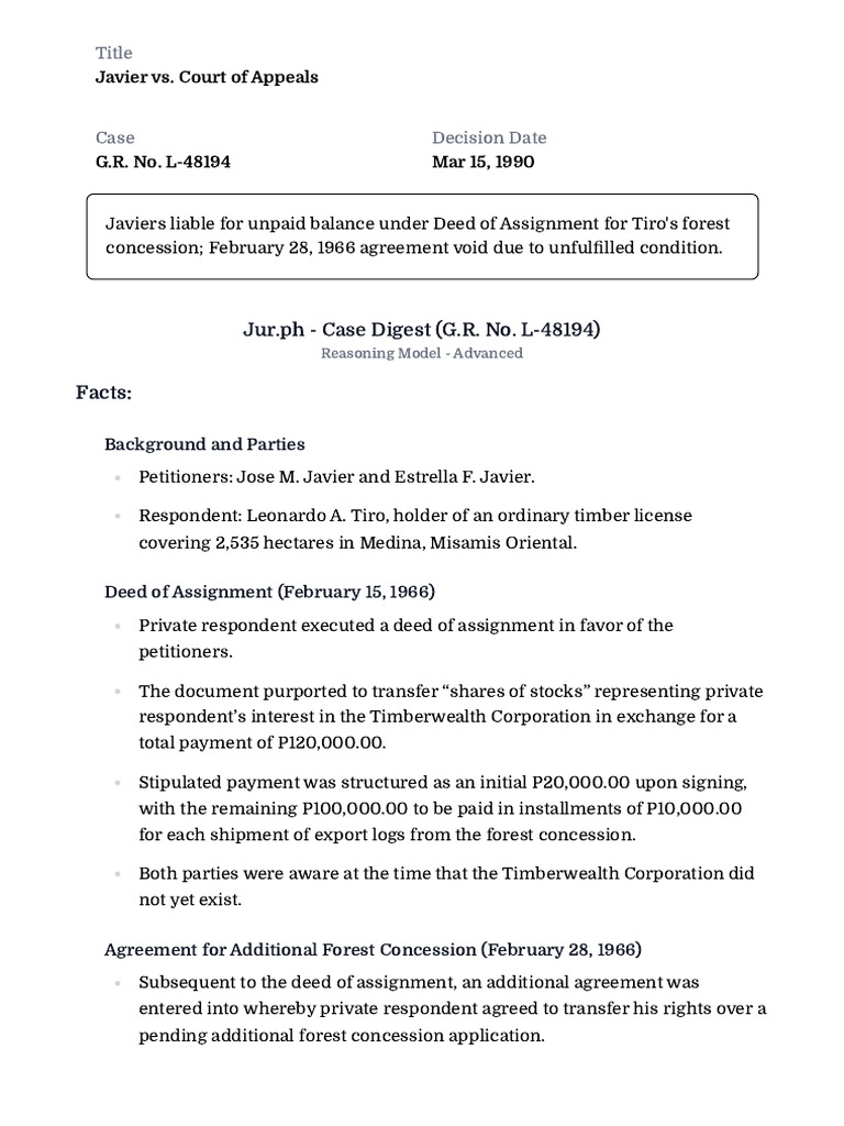 JUR | PDF | Consideration | Assignment (Law)