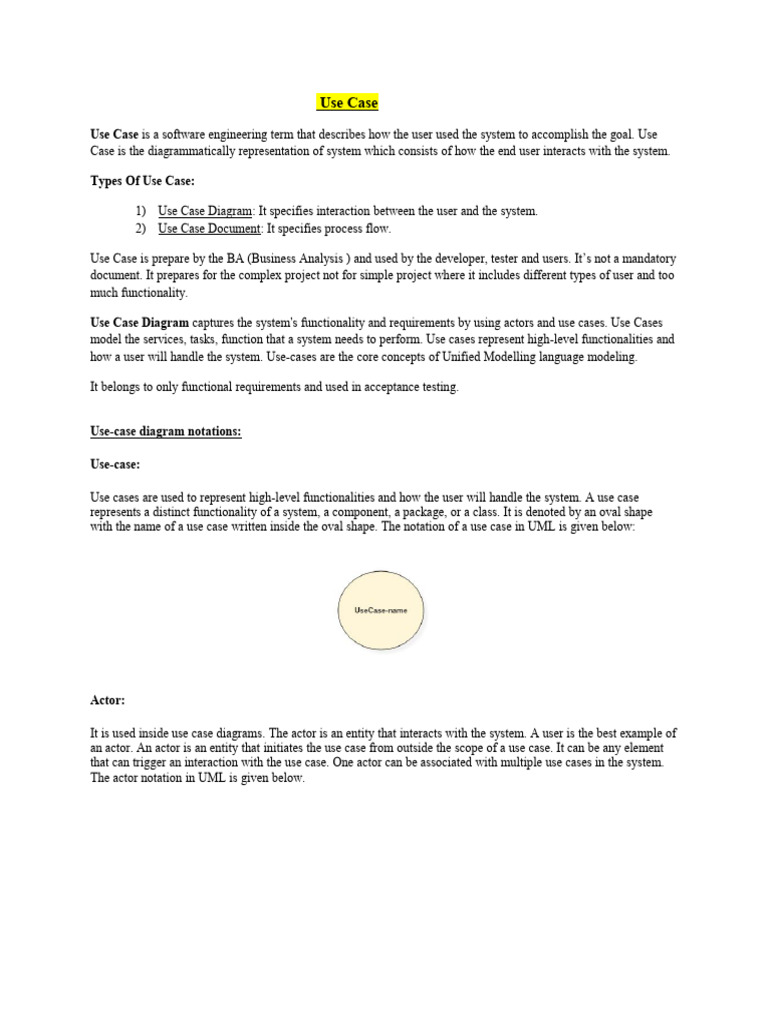 Use Case | PDF | Use Case | Unified Modeling Language