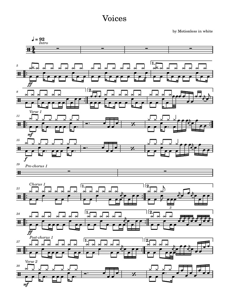 Voices - Motionless in White | PDF | Song Structure | Elements Of Music