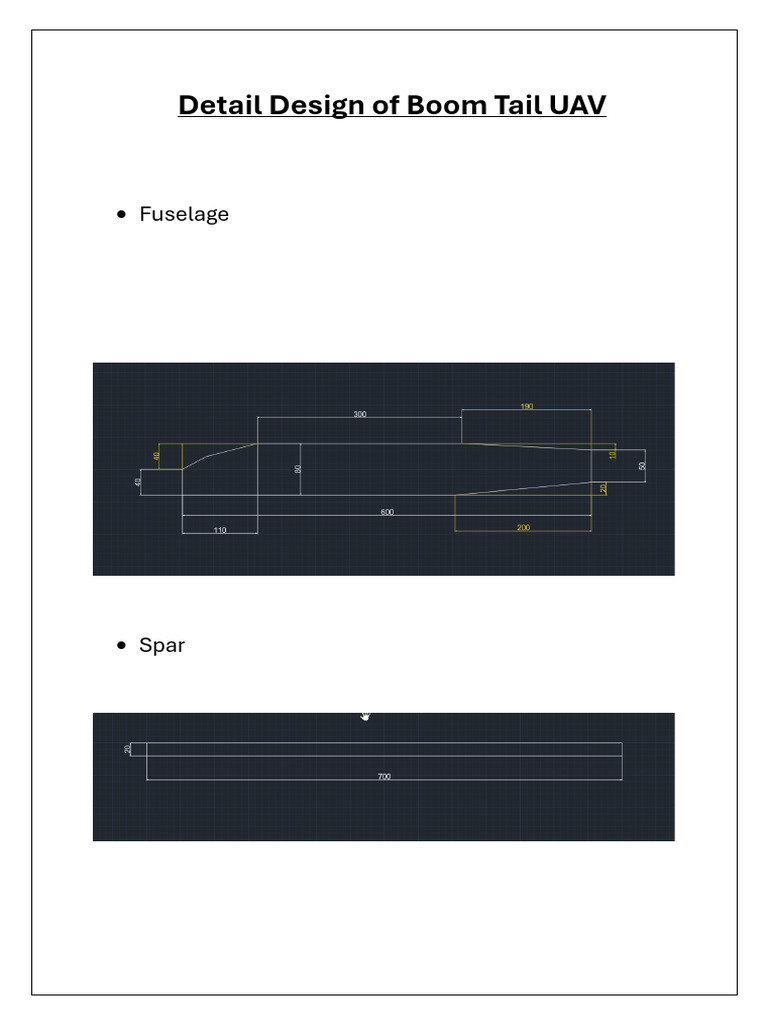 Detail Design of Boom Tail UAV | PDF