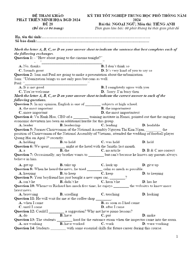 28de TNTHPT 2024 Anh Codapan | PDF